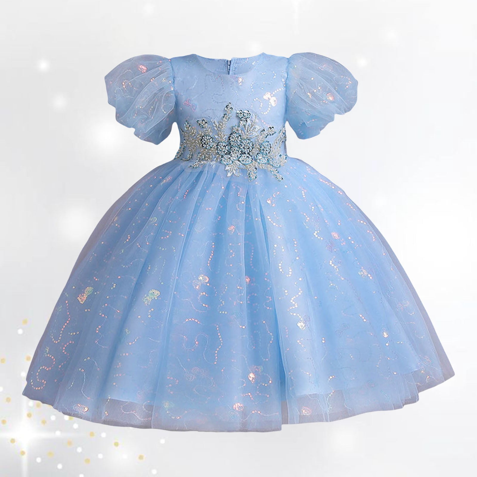 BAODANN Children's Mesh Dress Dress Stylish Little Girl Dress ...