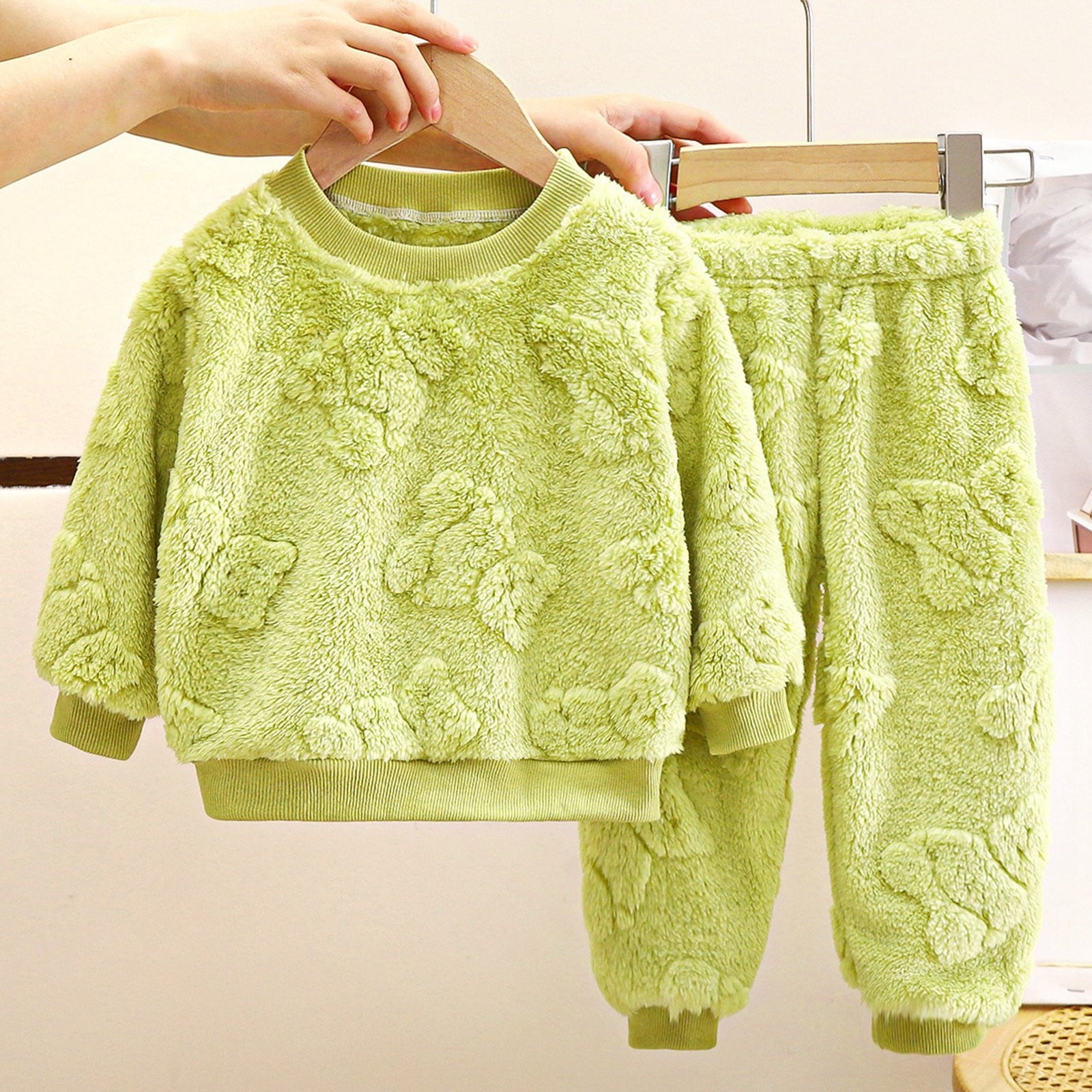 BAODANN Children's Set Baby And Pajamas Boys' Jacquard Homewear Girls ...