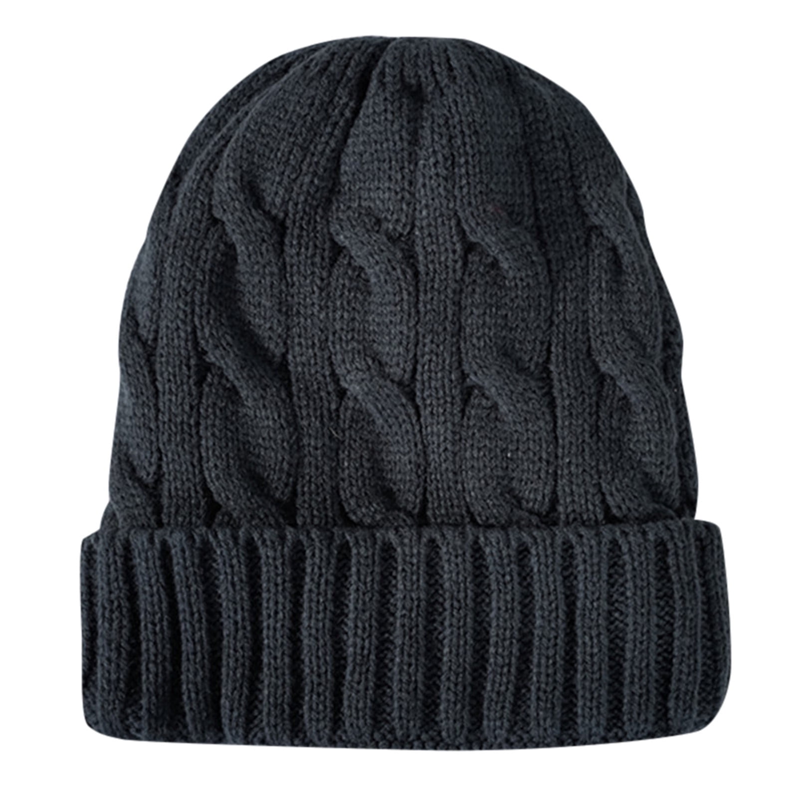 BAODANN Cozy Solid Color Thick Warm Knitted Hat for Fall and Winter ...
