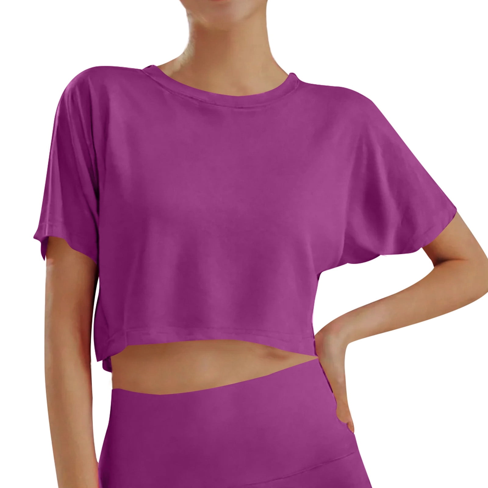 BAODANN Crop Tops For Girls Short Sleeve Shirt Girls Summer Tops Neck ...