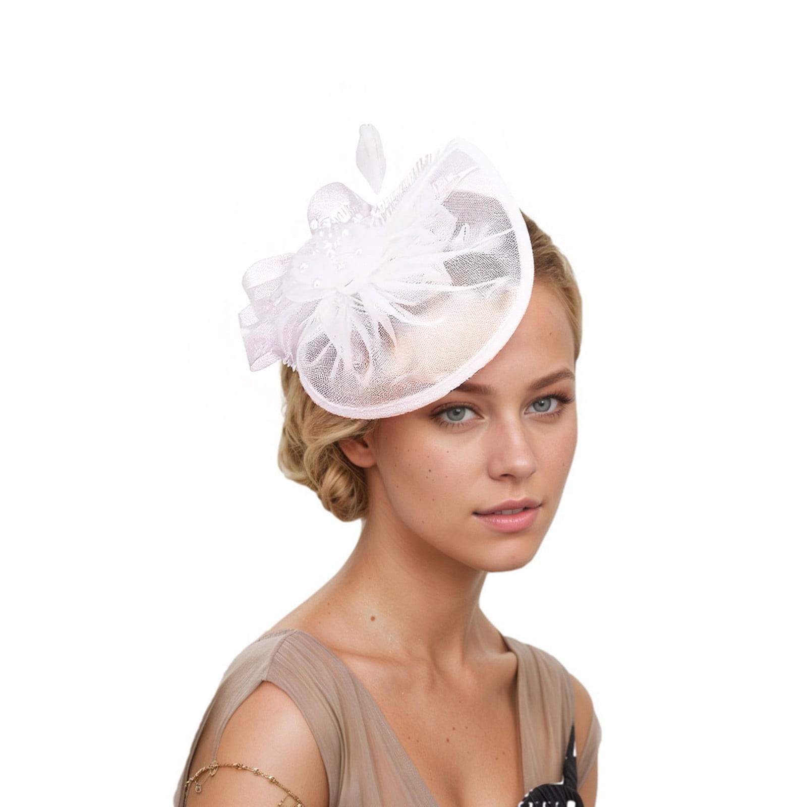 BAODANN Elegant Feathered Headband for Parties Vintage Shaped Hat ...