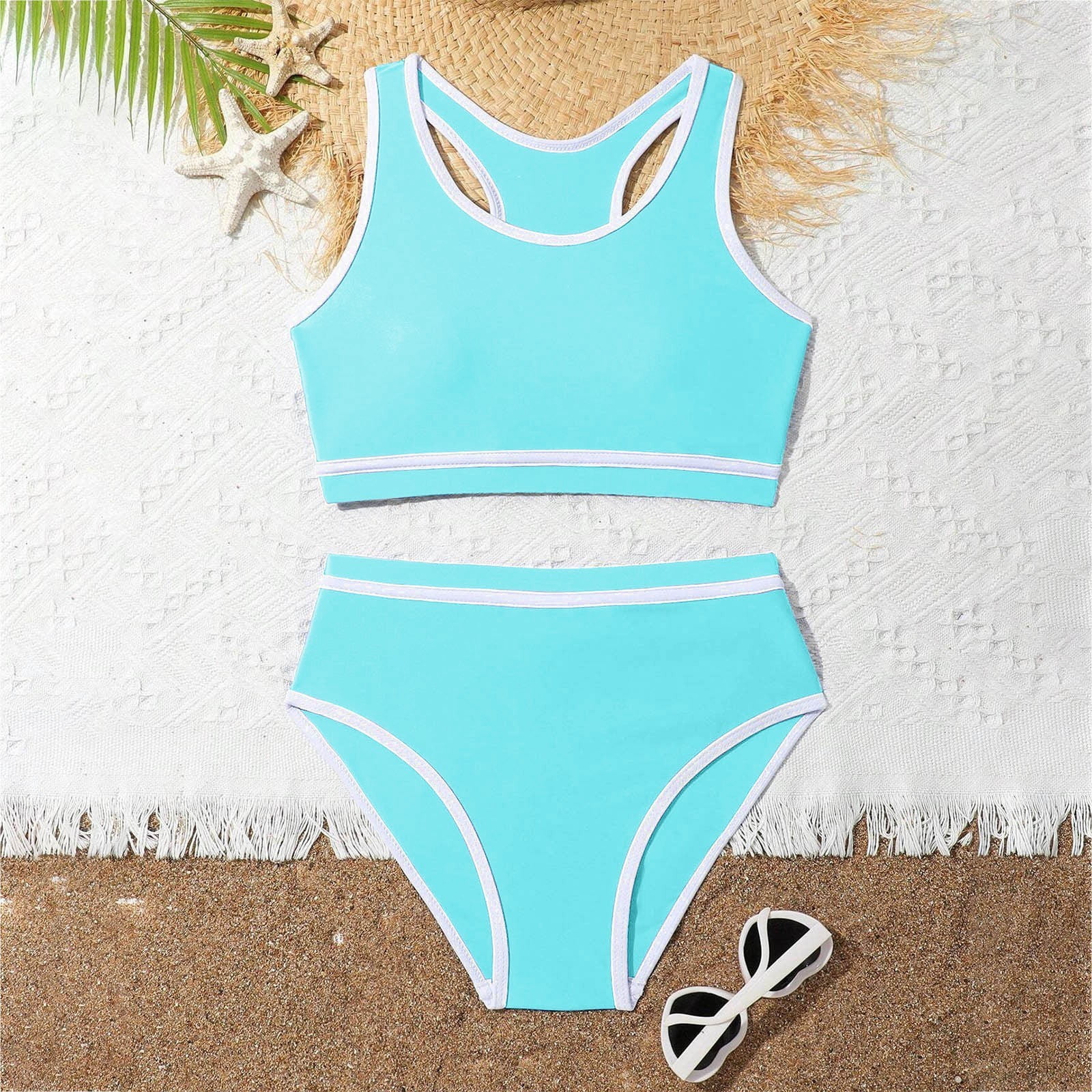 BAODANN Girls' Swimsuit – Lace Up Beach Swimwear | UPF 50+ Sun ...