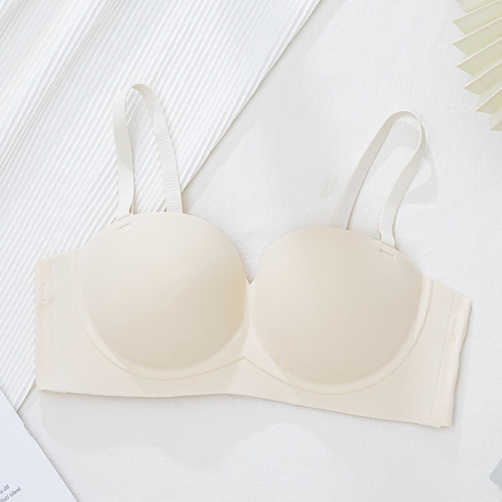 BAODANN Half Cup Strapless Bra for Women Soft Wireless Design Innerwear for Any Sports Bra for ...