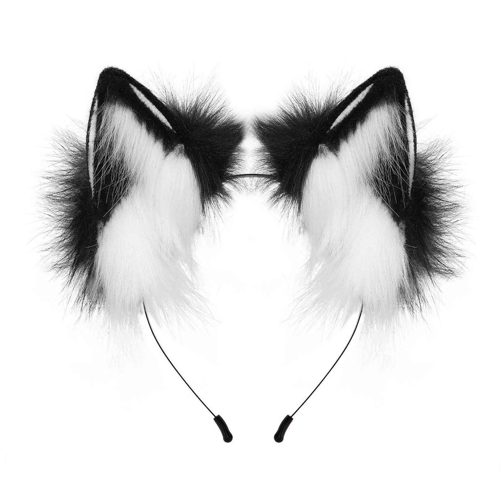 BAODANN Handmade Wolf Ears Headband Party Accessories Tennis Head Bands Girl Fashion Headbands ...