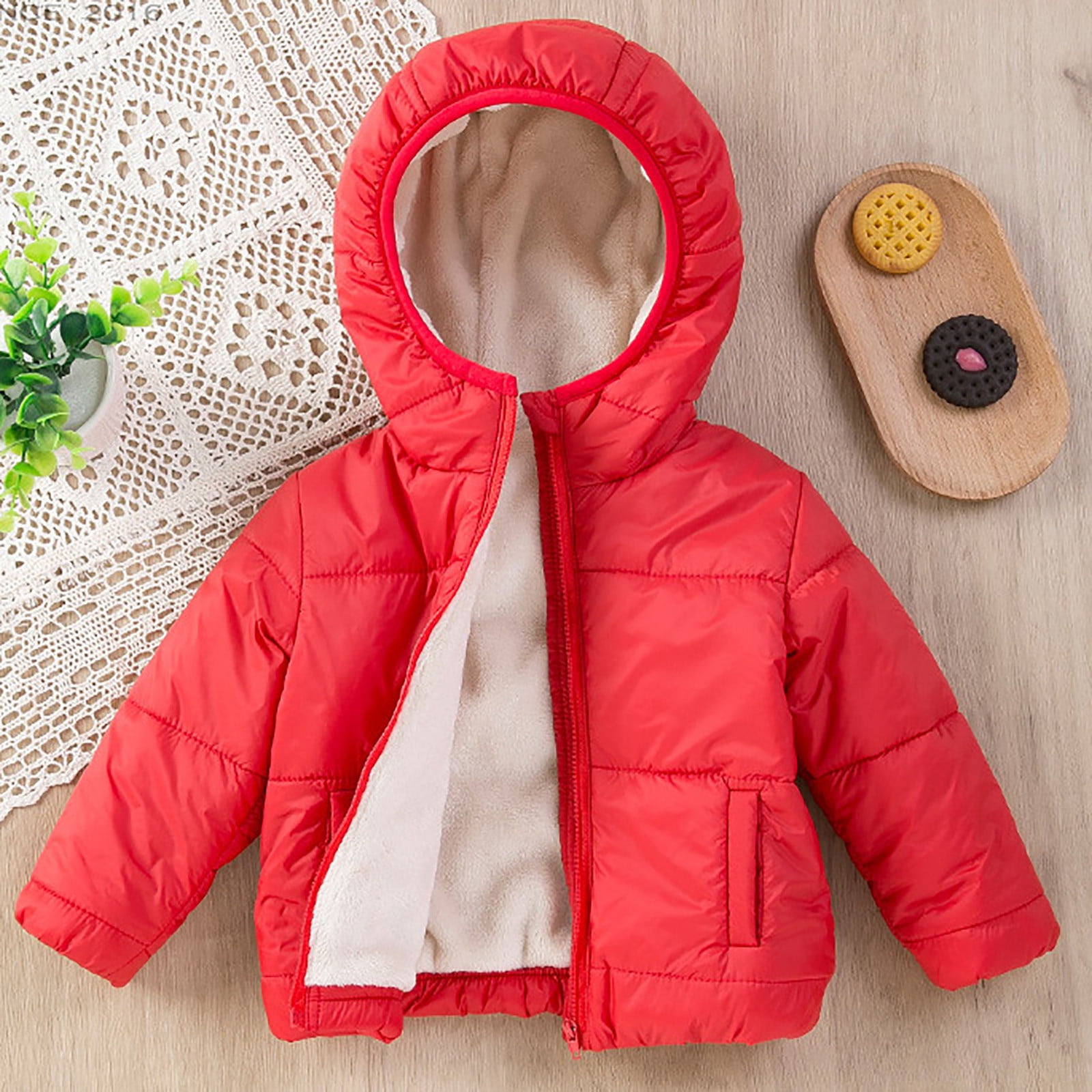 BAODANN Kids Boys Girls Autumn Winter Solid Color Lightweight Hooded ...