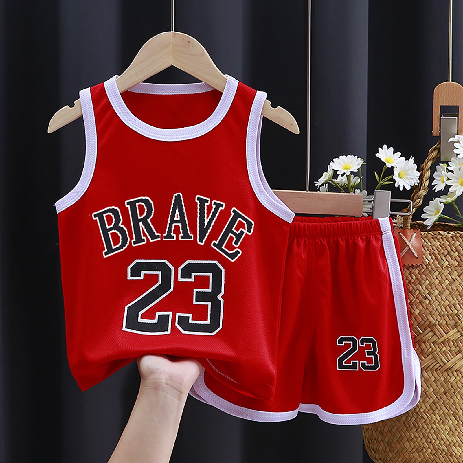 BAODANN Kids Sports Shorts Sets Boys Girls Quick Drying Tracksuit 2 ...