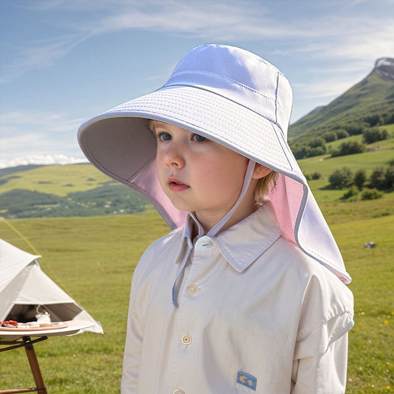 BAODANN Kids Sun Hat Wide Brim Fisherman Cap For Boys Girls Toddler ...