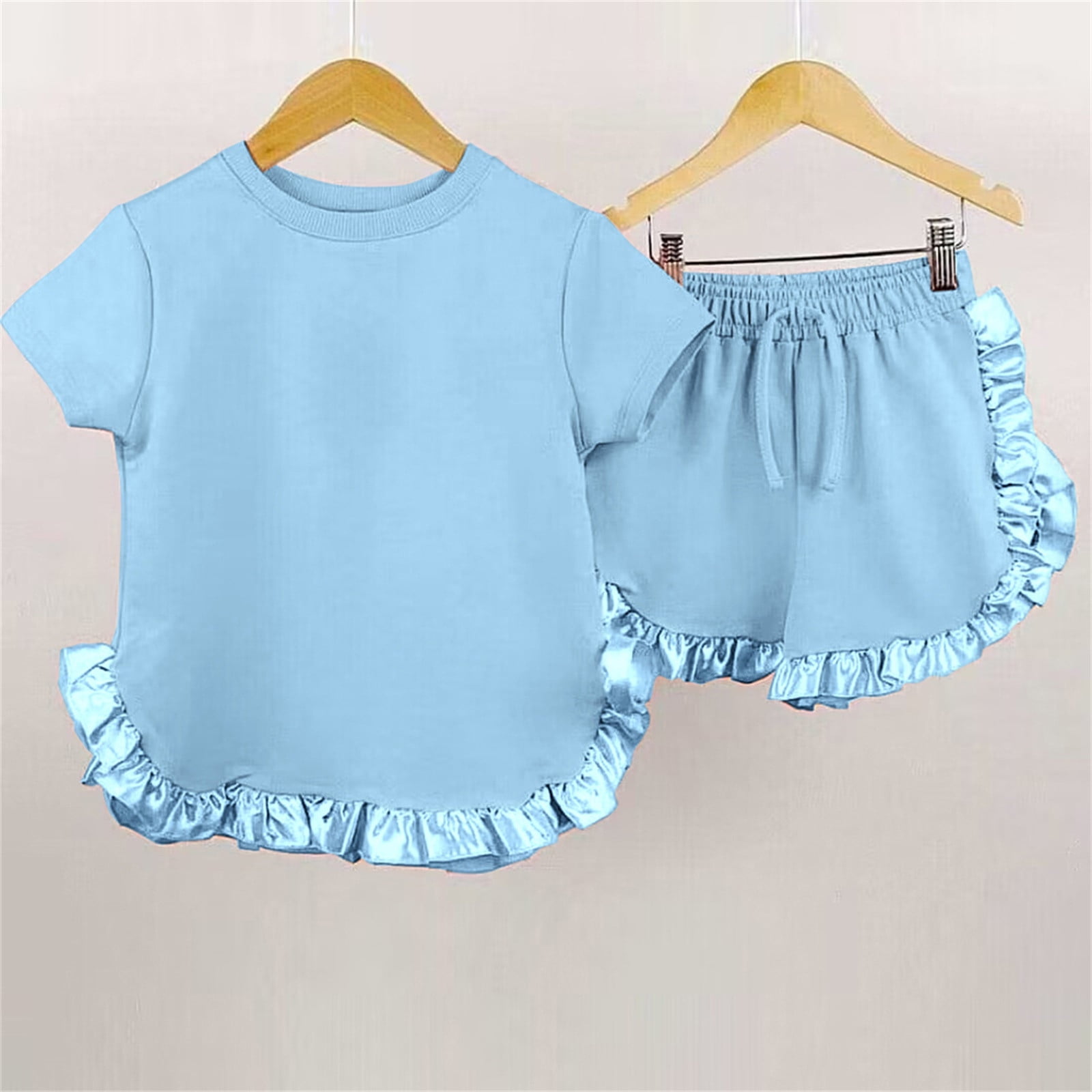 BAODANN Kids Toddler Baby Girls Spring Summer Solid Short Sleeve Tshirt ...