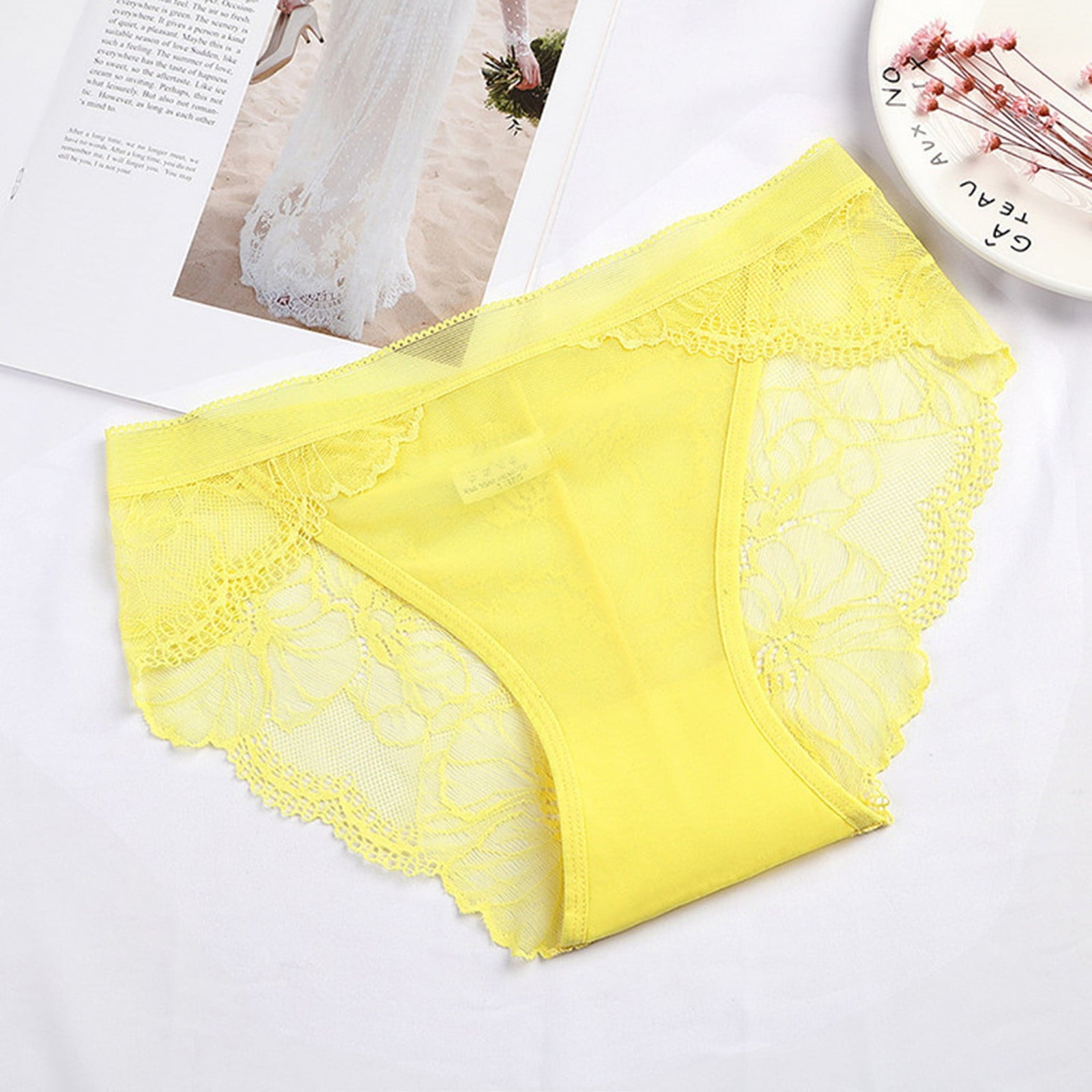 BAODANN Ladies' Sexy Lace Breathable Pure Crotch Lifting Triangle ...
