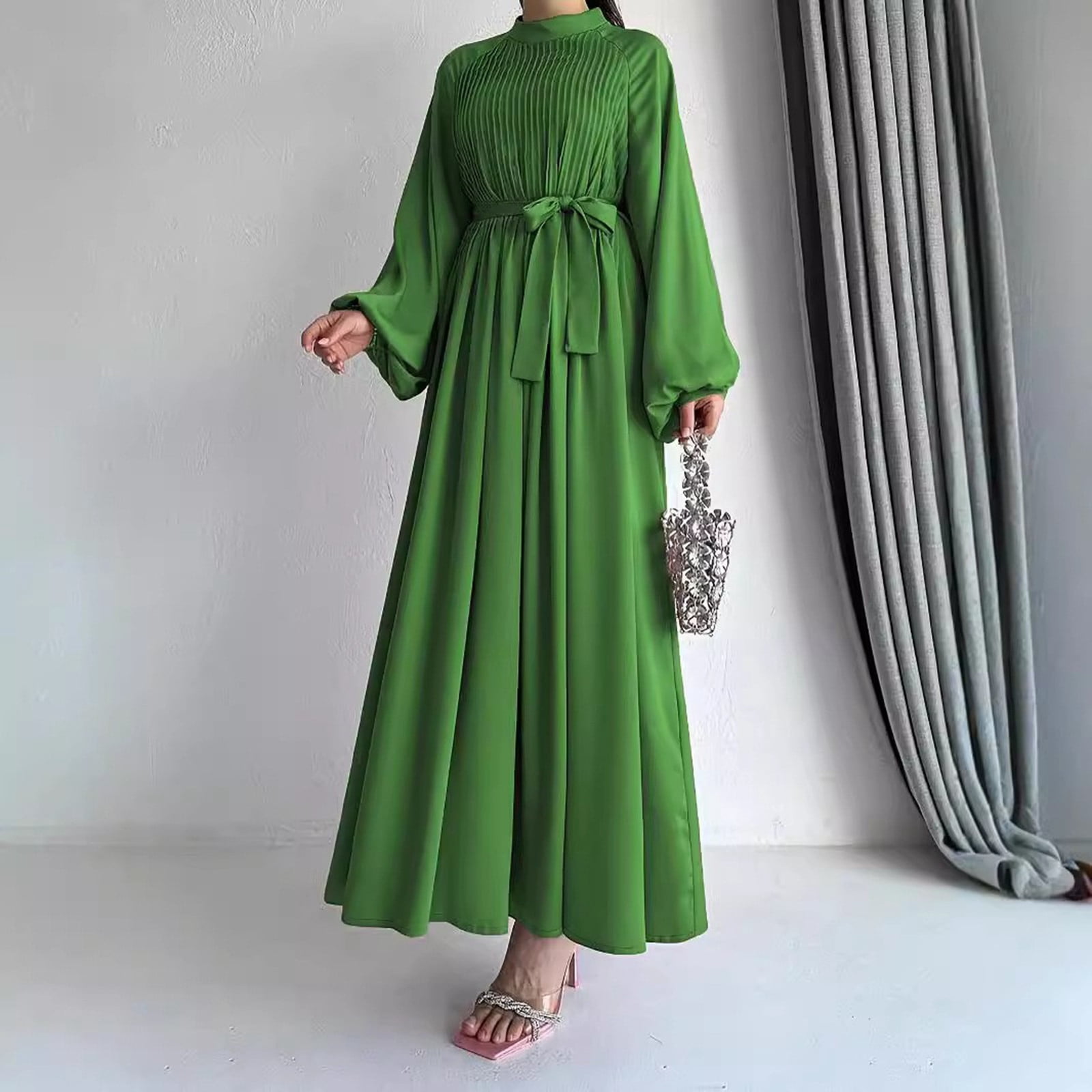 BAODANN New Women's Solid Color Long Robe with Fashionable Temperament ...