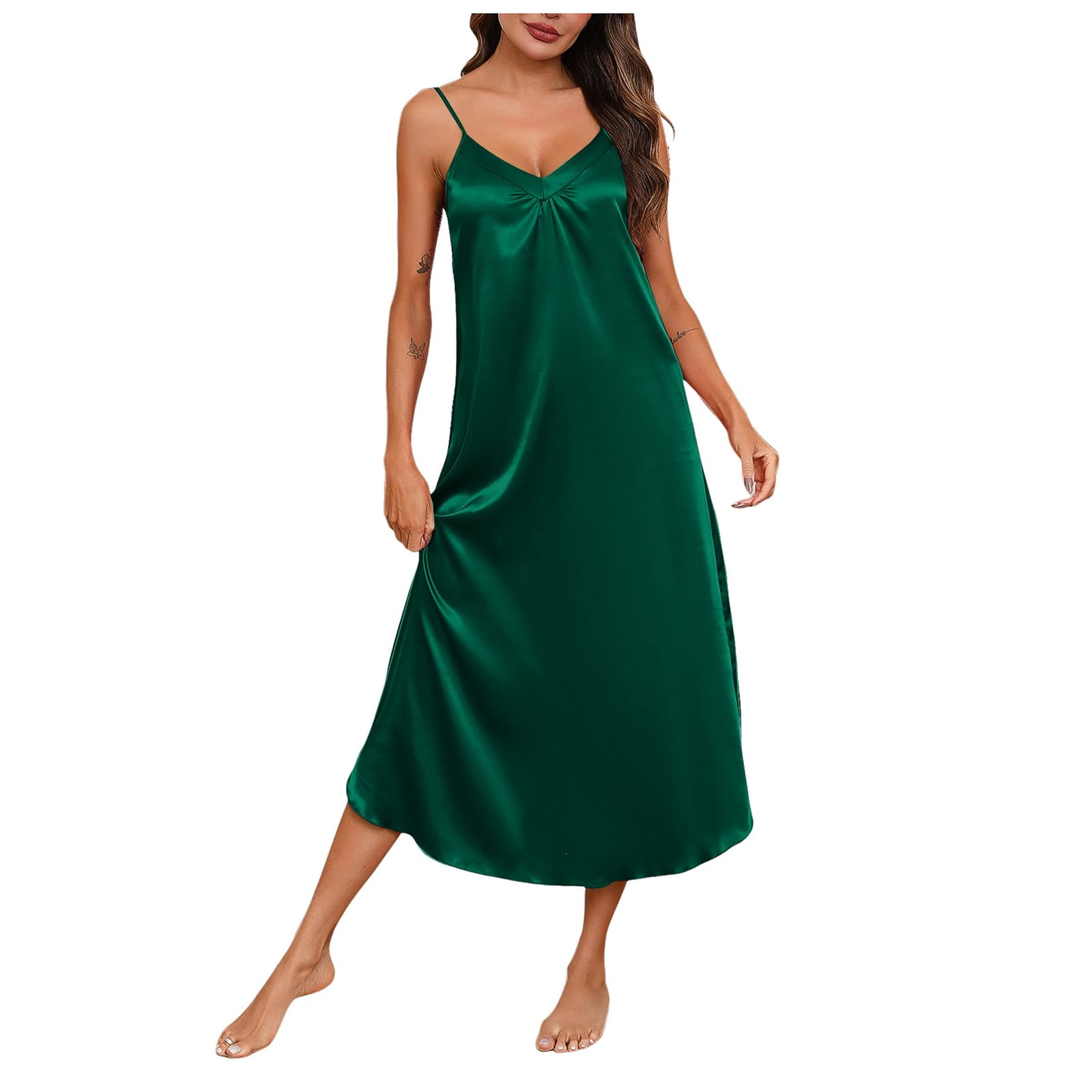 BAODANN Pajama Nightgown for Women Short/Long Sleeve Button Down Night ...