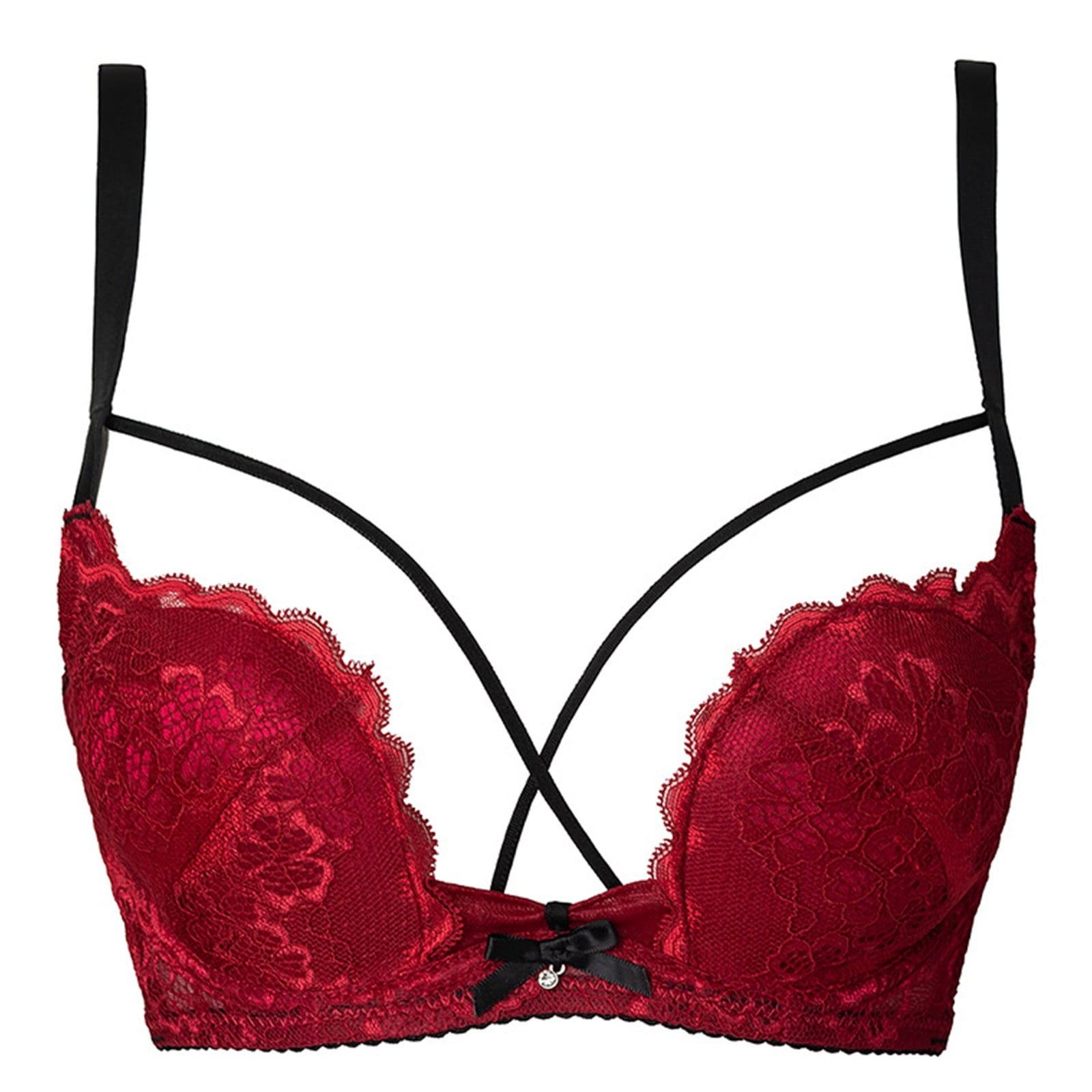 BAODANN Sexy Pure Desire Lace Half Cup Bra For Women Thin Small Push Up ...