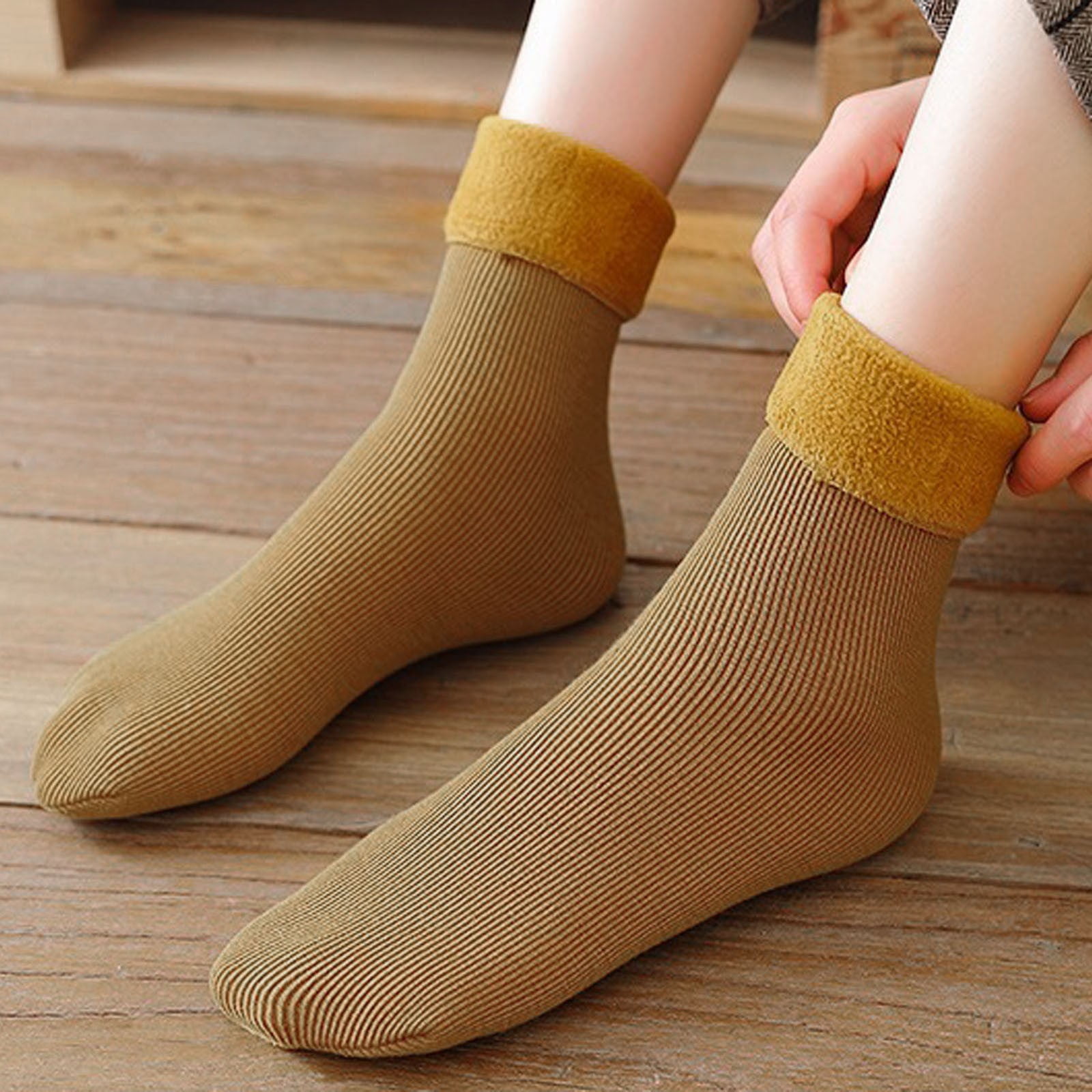 BAODANN Socks for Women Fleececozy Soft Velvet Slim Thermal Socks Thick ...