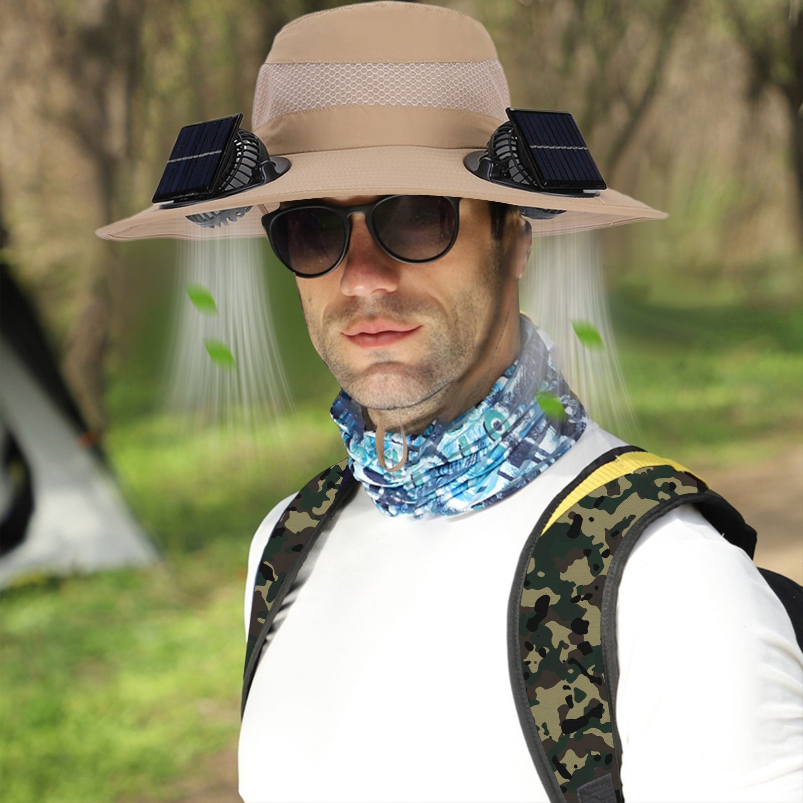 BAODANN Solar Powered Sun Hat with Built In Fan for Outdoor Work Sports ...