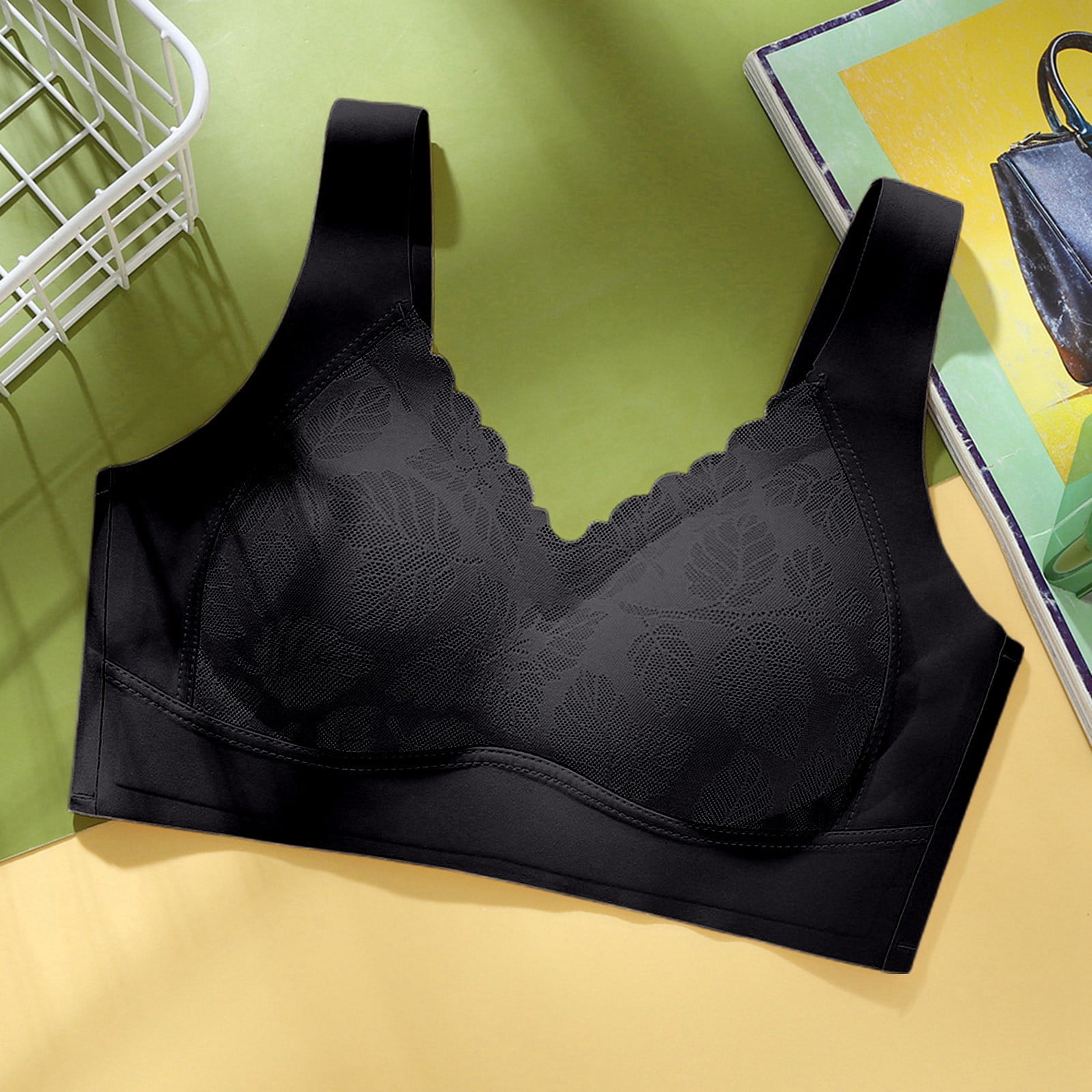 BAODANN No Steel Ring Sexy Push Up Sagging Small Chest Adjustment Side Seamless Bra Bra plus ...