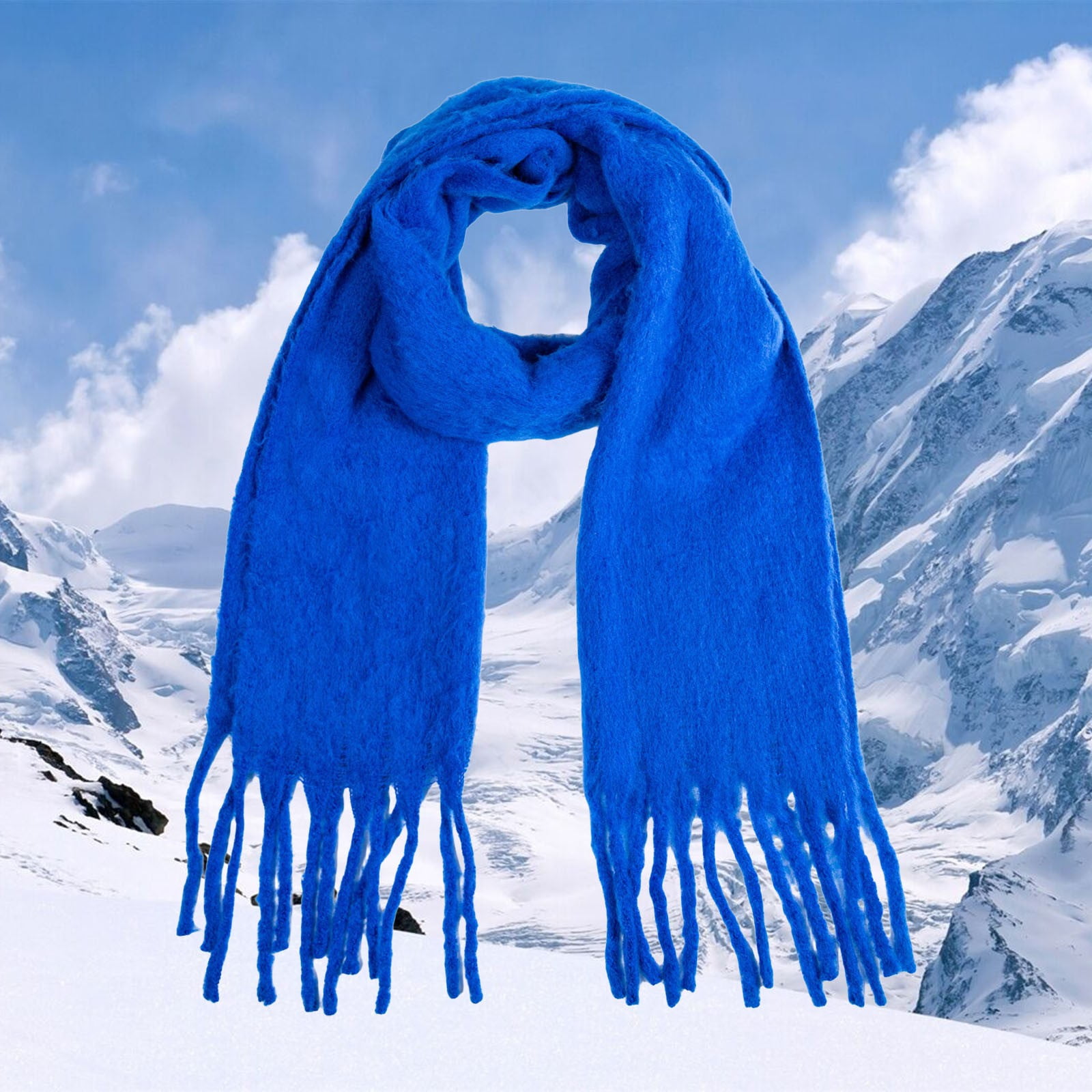 BAODANN Winter Scarf Fashionable Outdoor Warm Women's Head Scarf Candy ...
