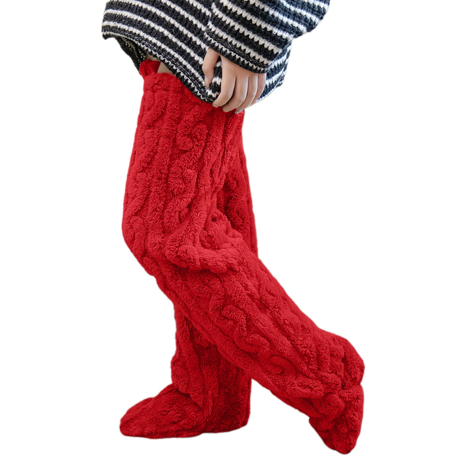 BAODANN Winter Warm Socking Leg Cover Home Knee Socks Thick Woolen ...