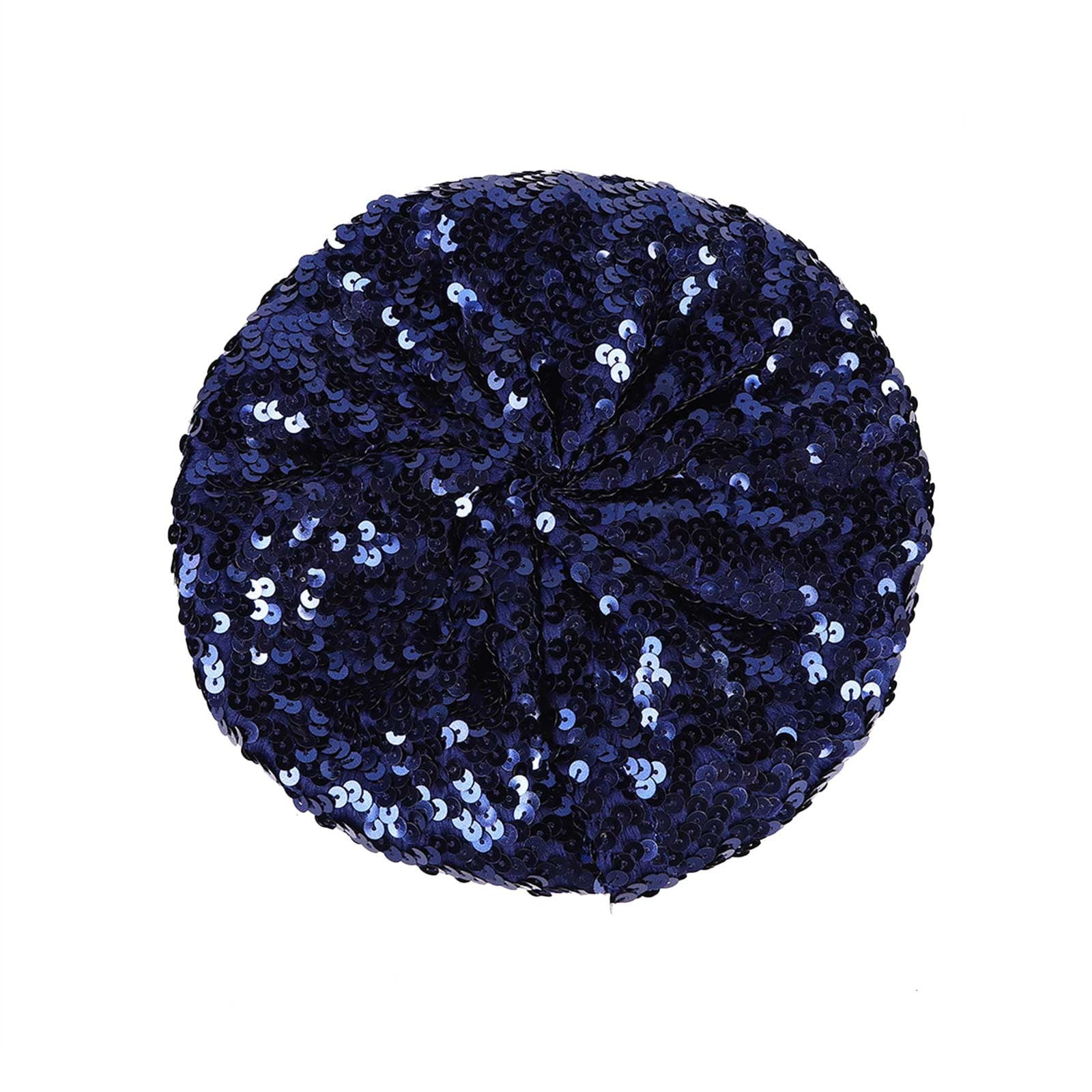 BAODANN Women Fashion Sparkling Sequins Beret Colorful Cap Nightclub ...