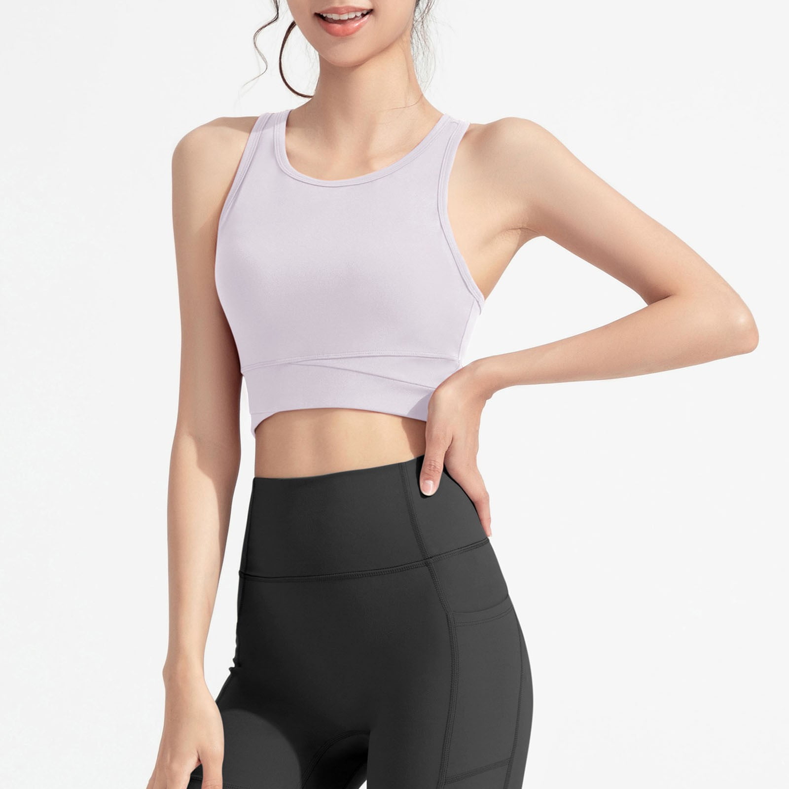 BAODANN Women Sports Bra Yoga Fitness Athletic Wear Elastic Breathable ...