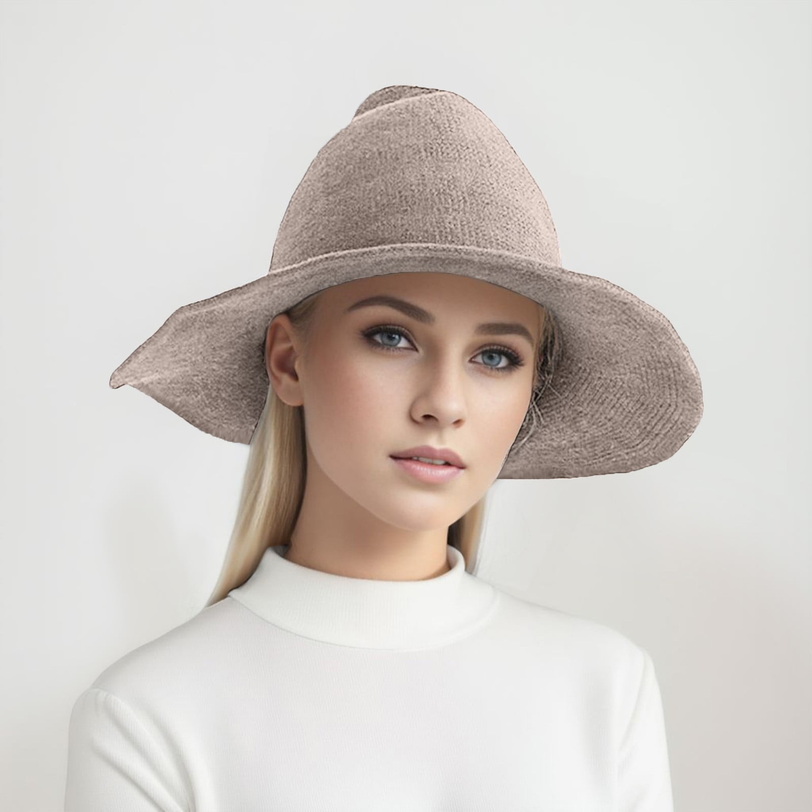 BAODANN Women Thickening Type Daily and Festival Witch Collapsible Hat Knitted Steepletop Hat ...