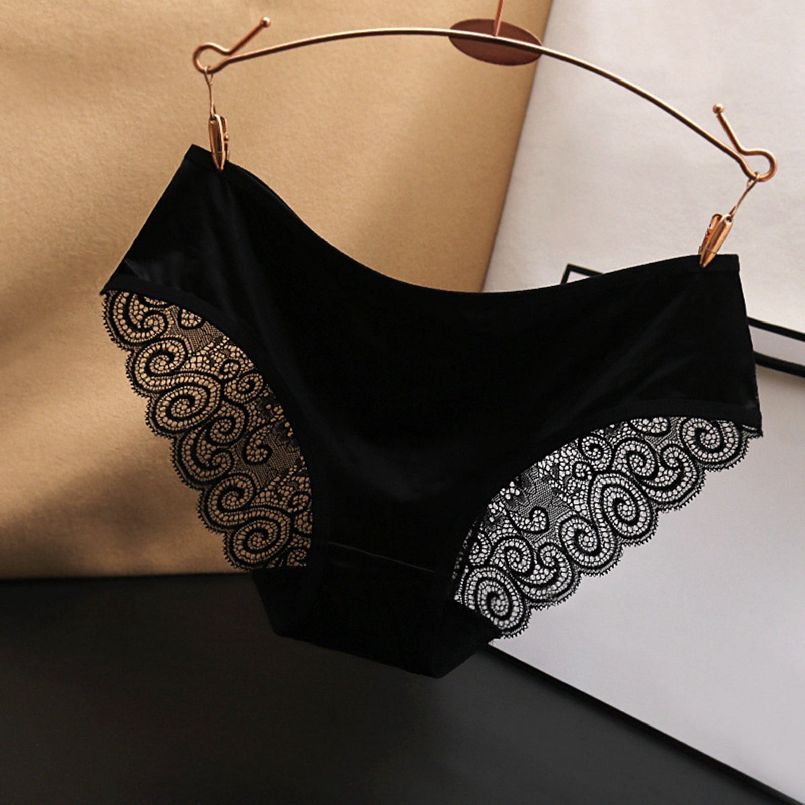 BAODANN Women's Bow Sexy Cut Hollow Mesh Underwear with A Low Waist ...