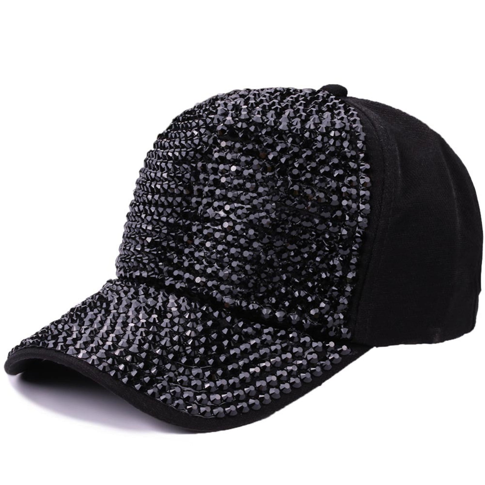 BAODANN Women's Fashion Rhinestone Summer Baseball Cap Trendy Sun Hat ...