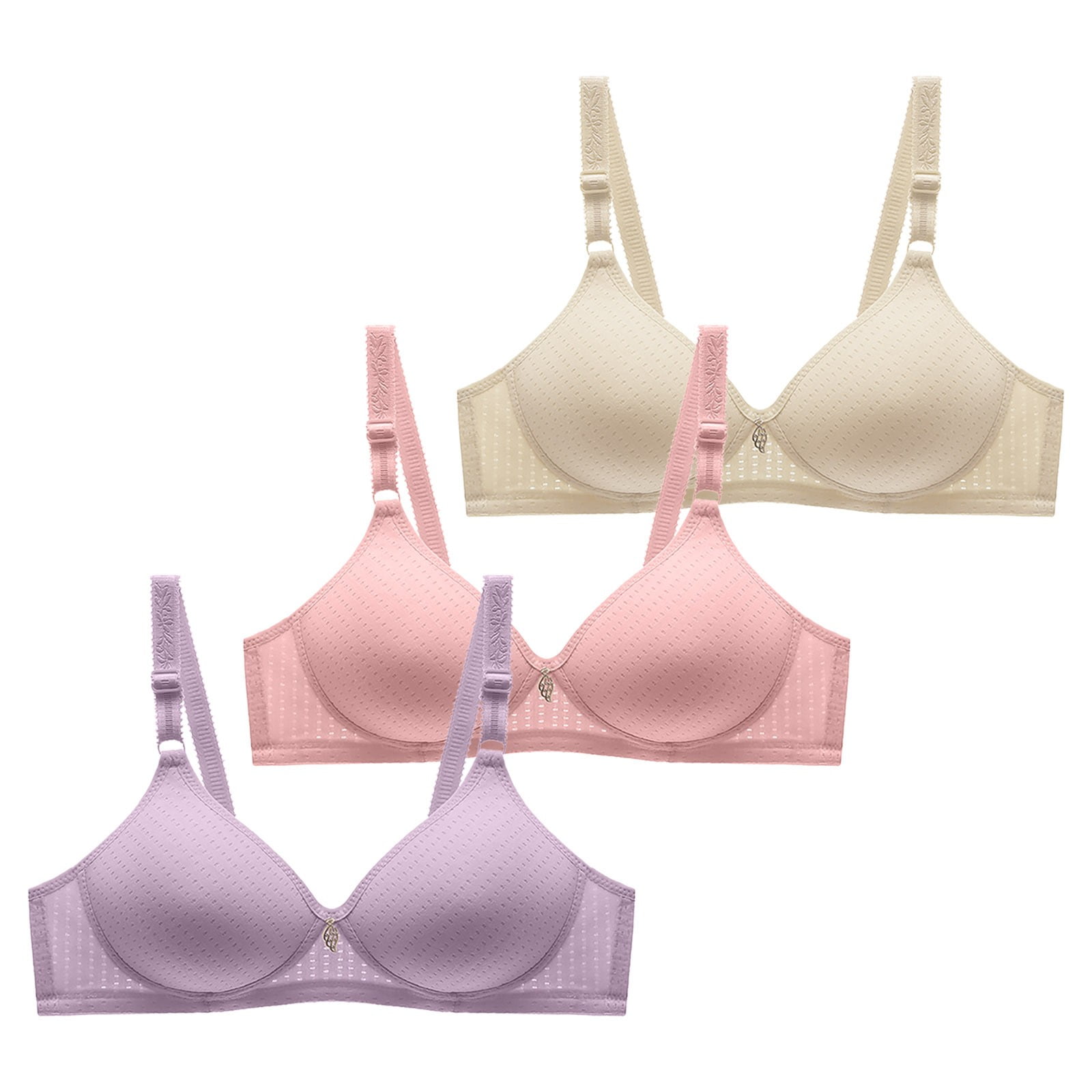 BAODANN Women's Front Side Buckle Lace Edge Without Steel Ring Movement ...