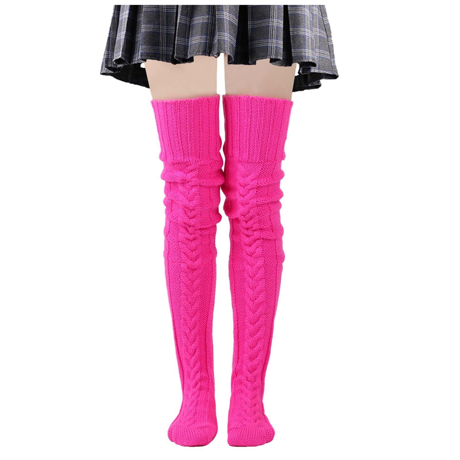 BAODANN Women's Knit Leg Stocking Thigh Long Warmers Knee Boot Netted ...