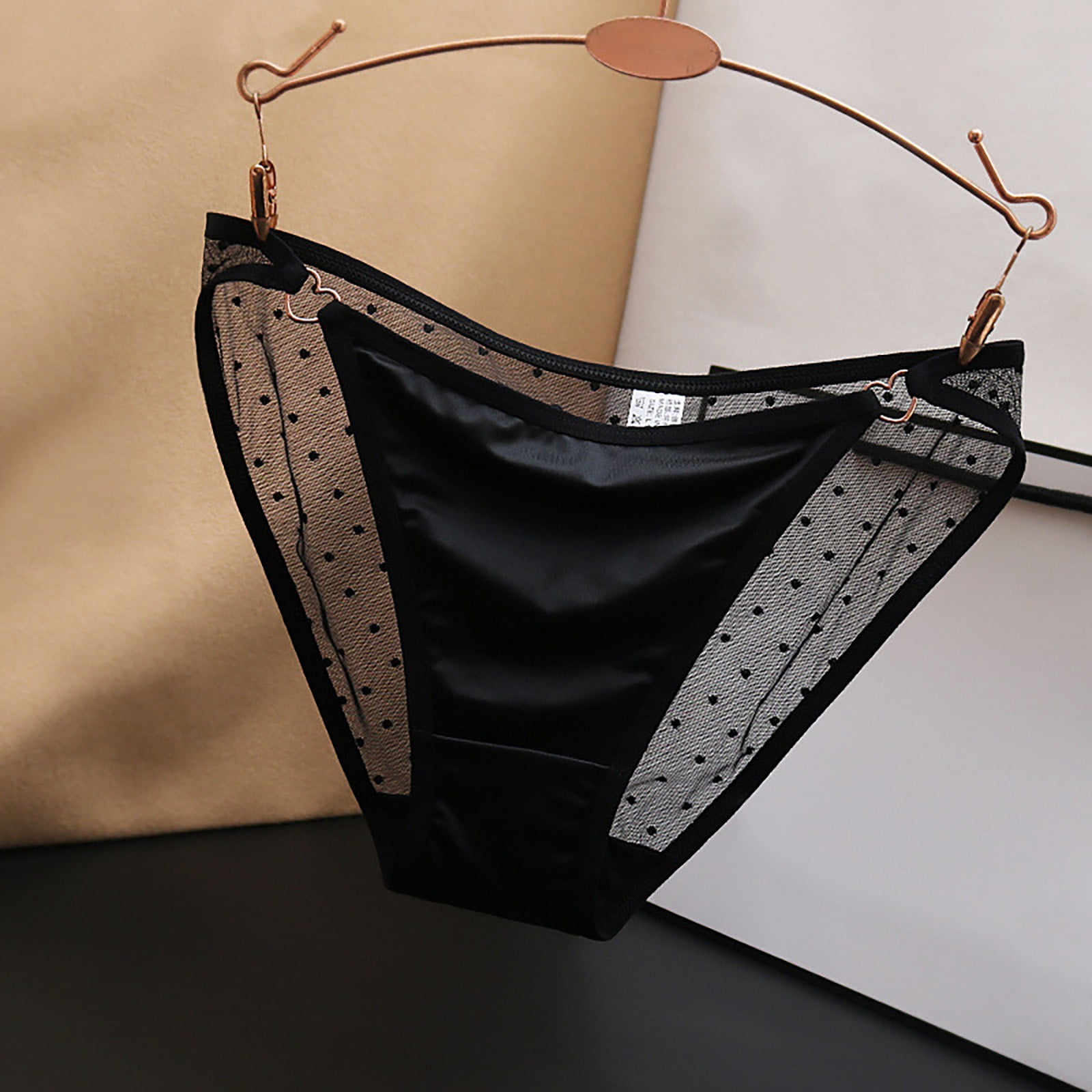 BAODANN Women's Low Waist Lace Briefs Solid Color Crotch Underwear ...