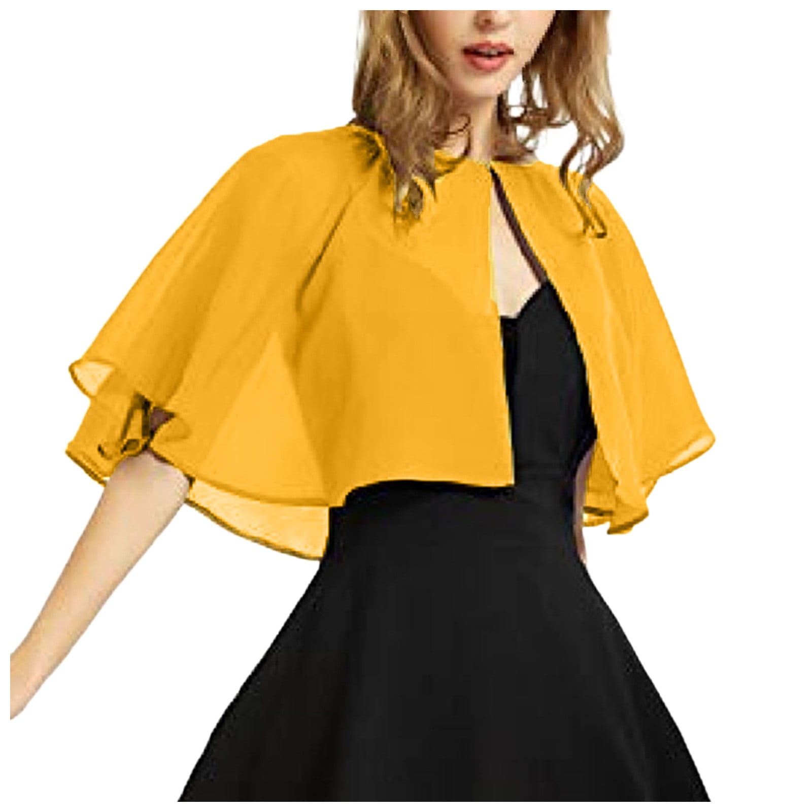 BAODANN Women's Soft Chiffon Shawl Wraps For Evening Dress Wedding Cape ...