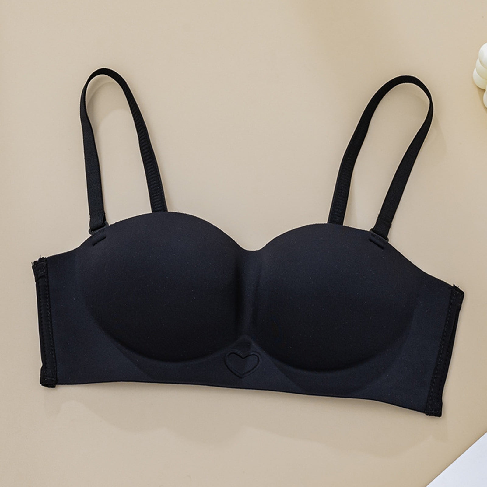 BAODANN Women's Soft Wireless Half Cup Bra Strapless Design for Everyday Comfort Ideal for Tops ...