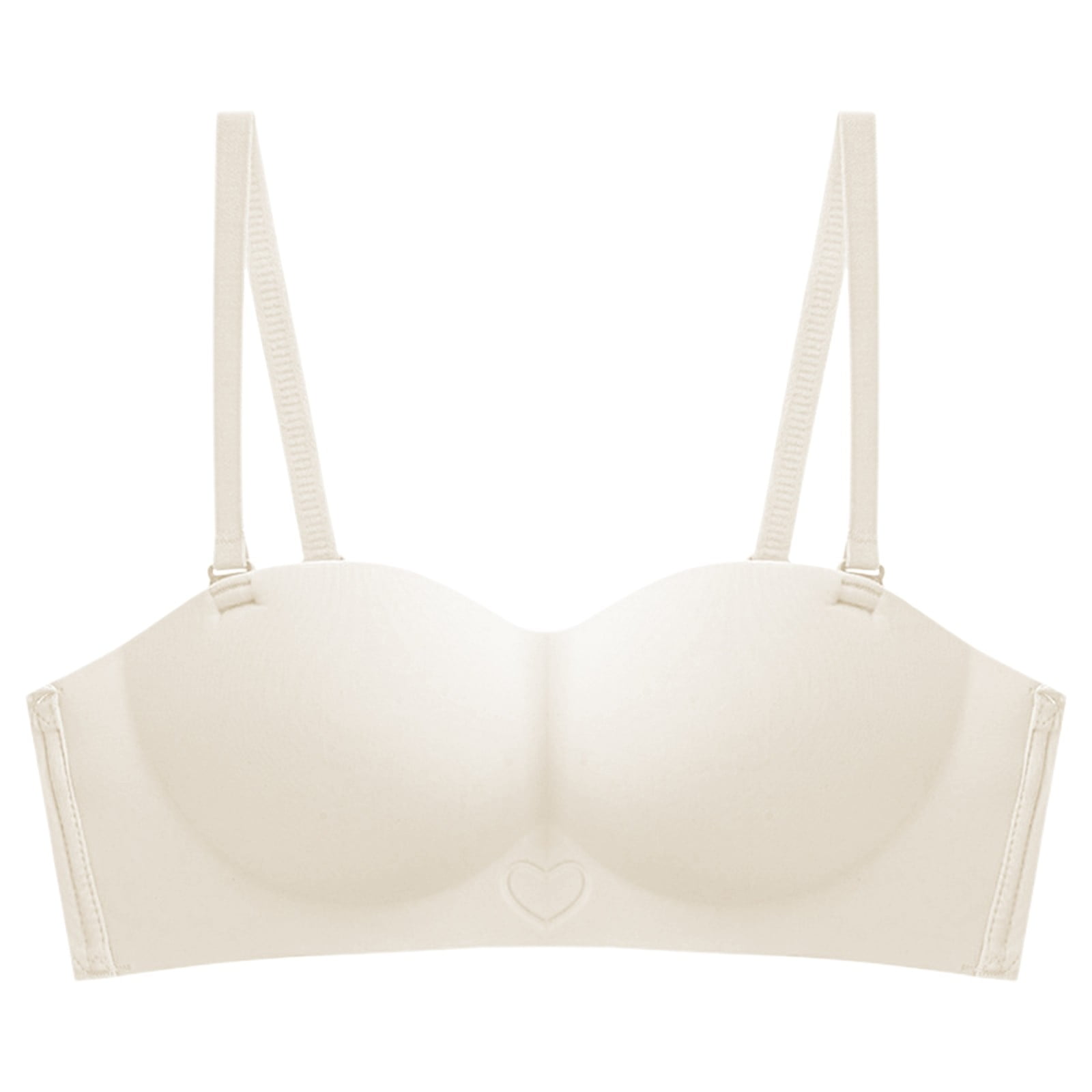 BAODANN Women's Soft Wireless Half Cup Bra Strapless Design for ...