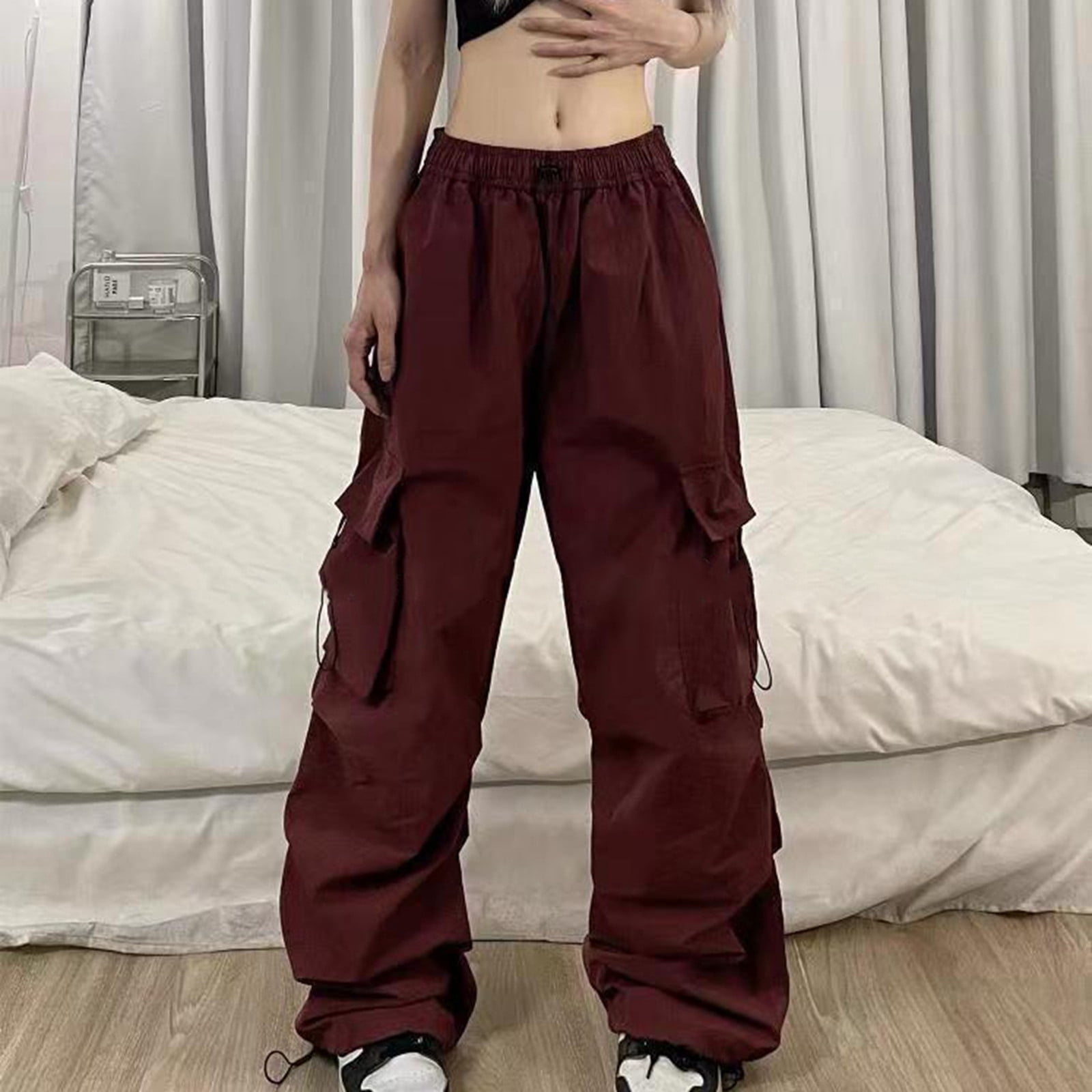 BAODANN Women's Summer Cargo Parachute Pants Loose Fit Womens Business ...