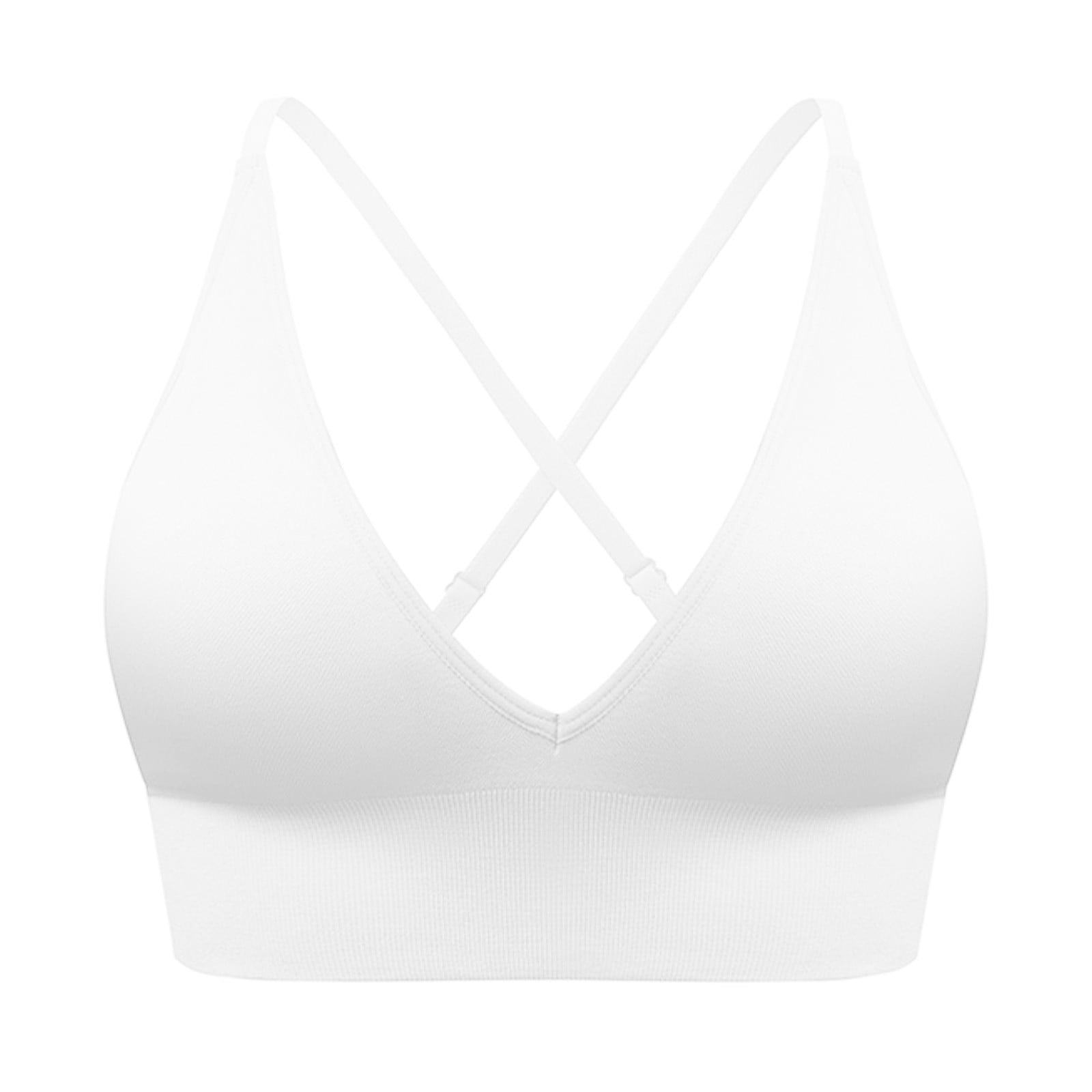 BAODANN Women's V Neck Long Line Sports Bra Strap Padded Cup Adjustable ...