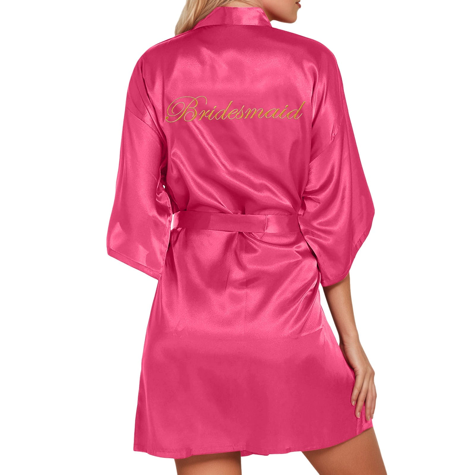 BAODANN Women's Wedding Party Robe Letters Japanese Robe Large Ladies ...