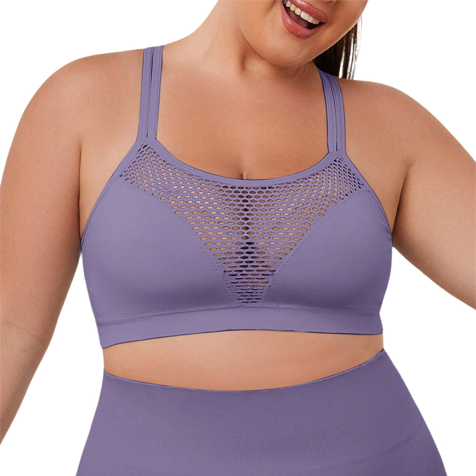 BAODANN Women's Workout Bras Supportive Sports Bras Plus Size Yoga Bras Full Coverage Lift Bra ...