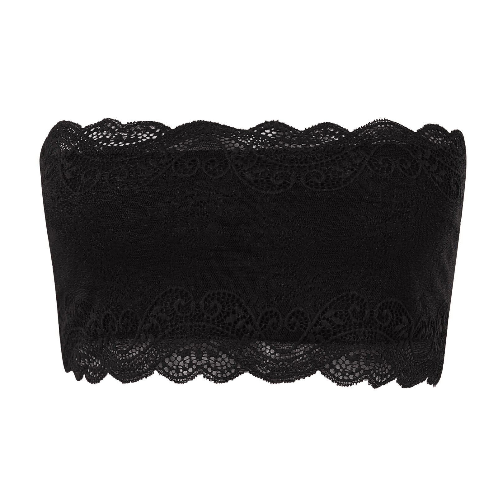 BAODANN Womens One Word Wrap Chest Lace Underwear Womens No Steel Ring ...