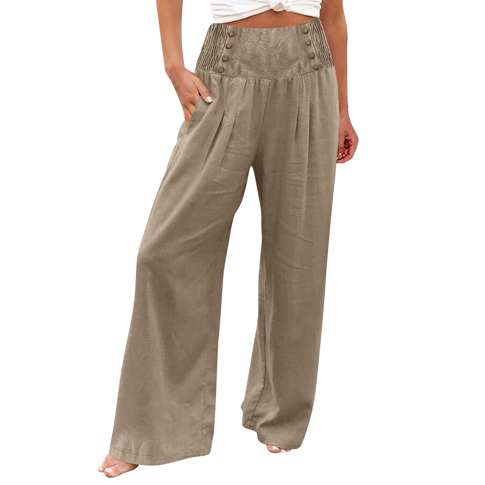 BAODANN Womens Wide Leg Pants Summer Womens Pant Suits Casual Pencil ...