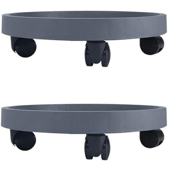 2 Pack 11.8 Inch Square Plant Caddy with Wheels, Heavy Duty Rolling ...