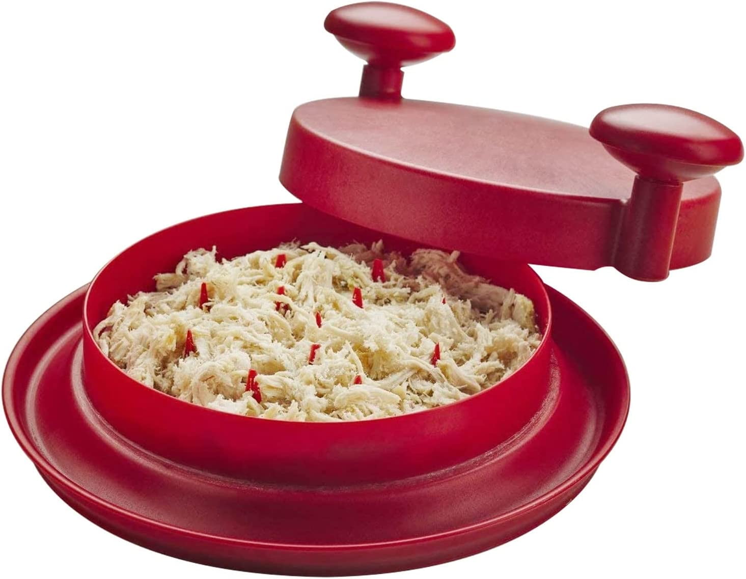 BAODELI Chicken Shredder, 10-Inch Manual Meat Crusher, Red - Walmart.com