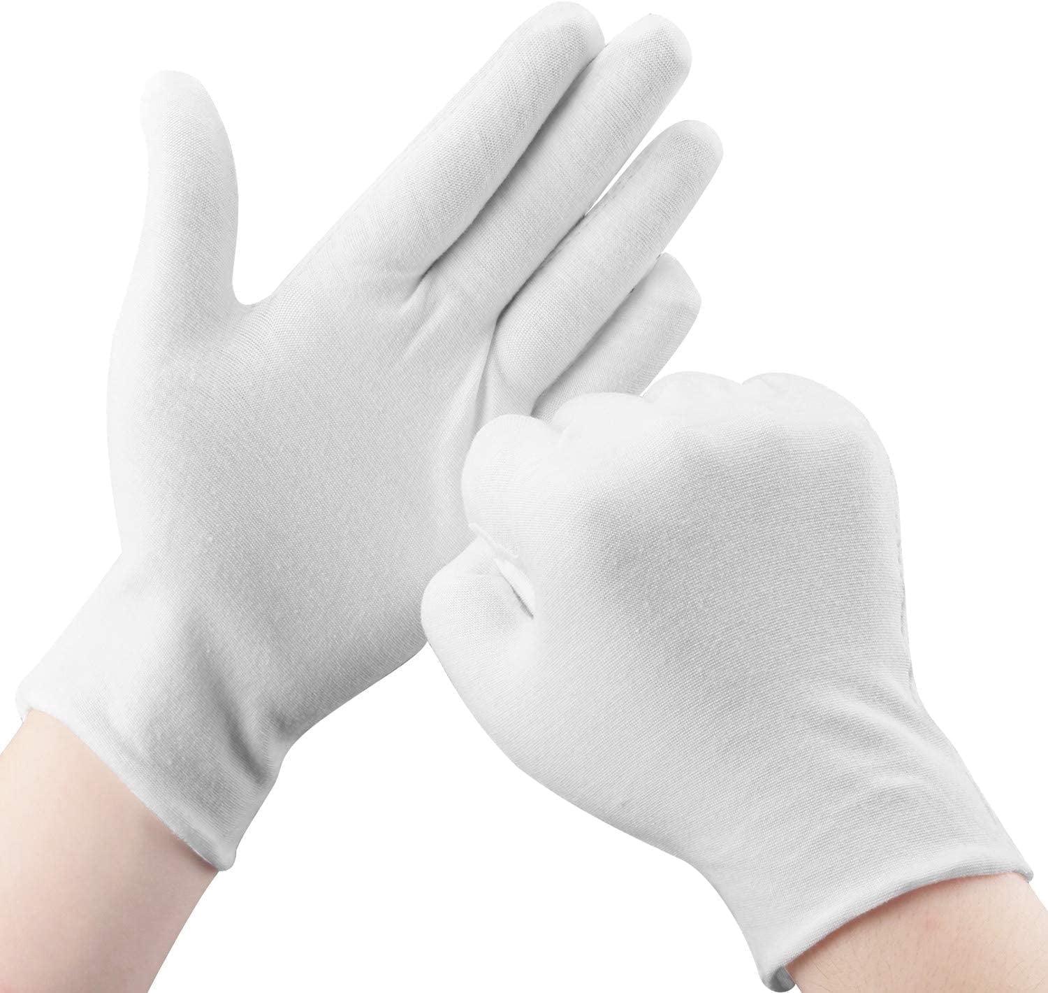 BAODELI Cotton Gloves, 30 Pcs White Washable Gloves for Dry Hands ...