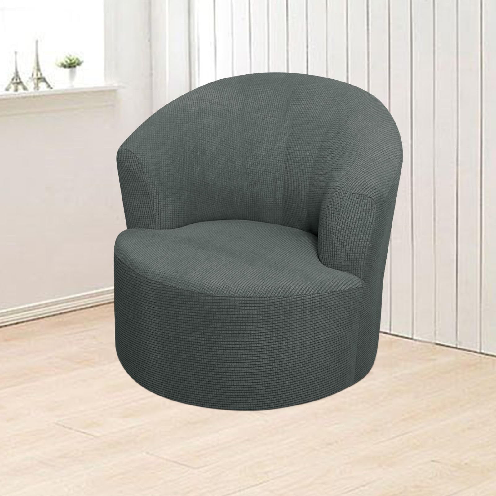 BAODN Swivel Barrel Chair,Stool Covers,Stretch Armchair Slipcovers ...