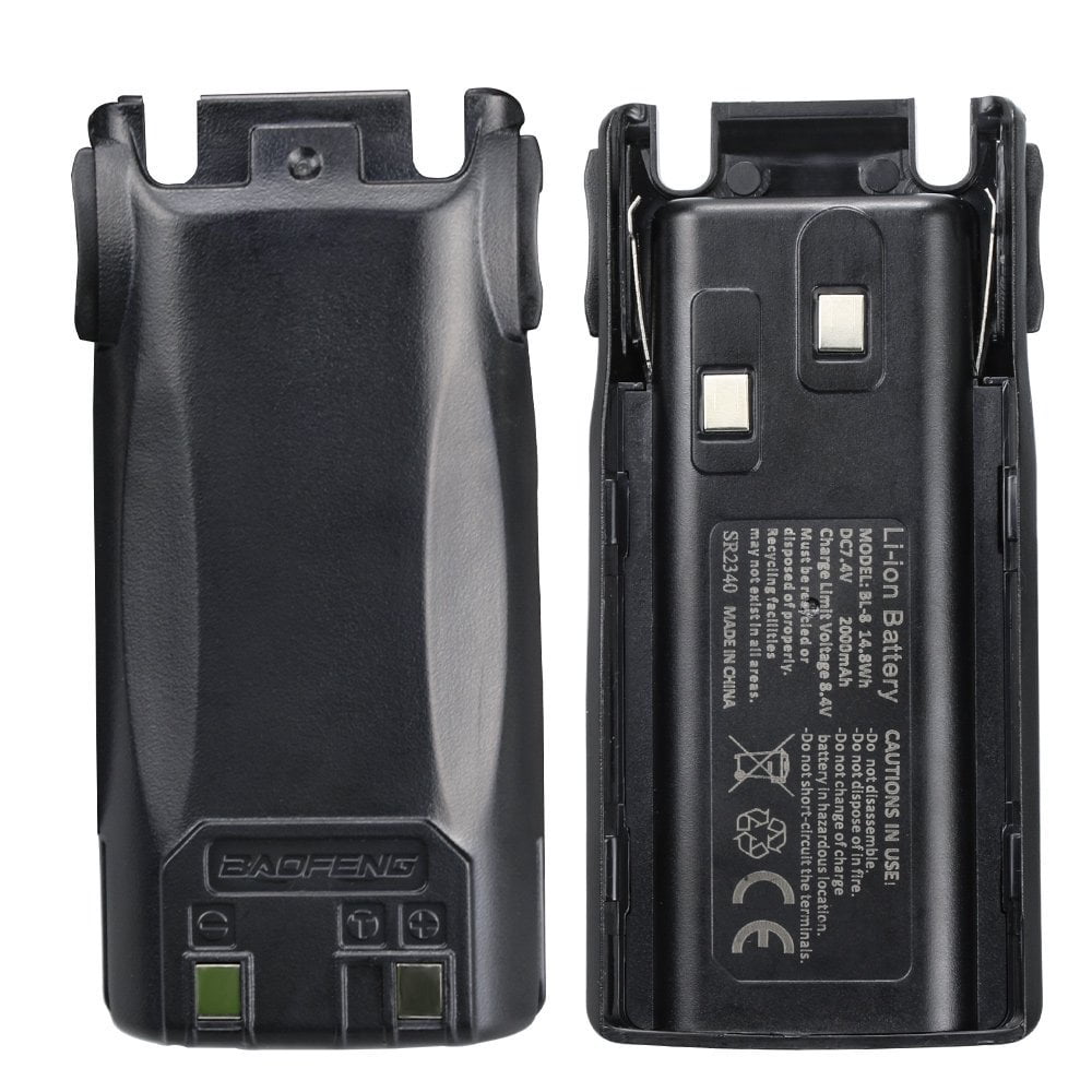 BAOFENG BL-8 7.4V 2000mAh Li-ion OEM Replacement Battery Pack for ...
