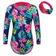 Baohulu Girls Long Sleeve Swimsuit Upf 50 Sun Protection Swimwear
