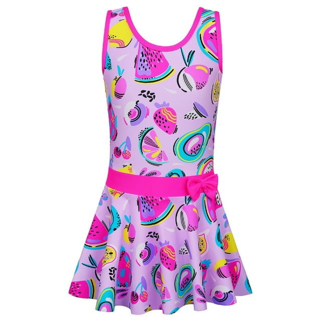 BAOHULU Girls One Piece Swimsuit Fruit Print Bathing Suit Cute Swimwear ...