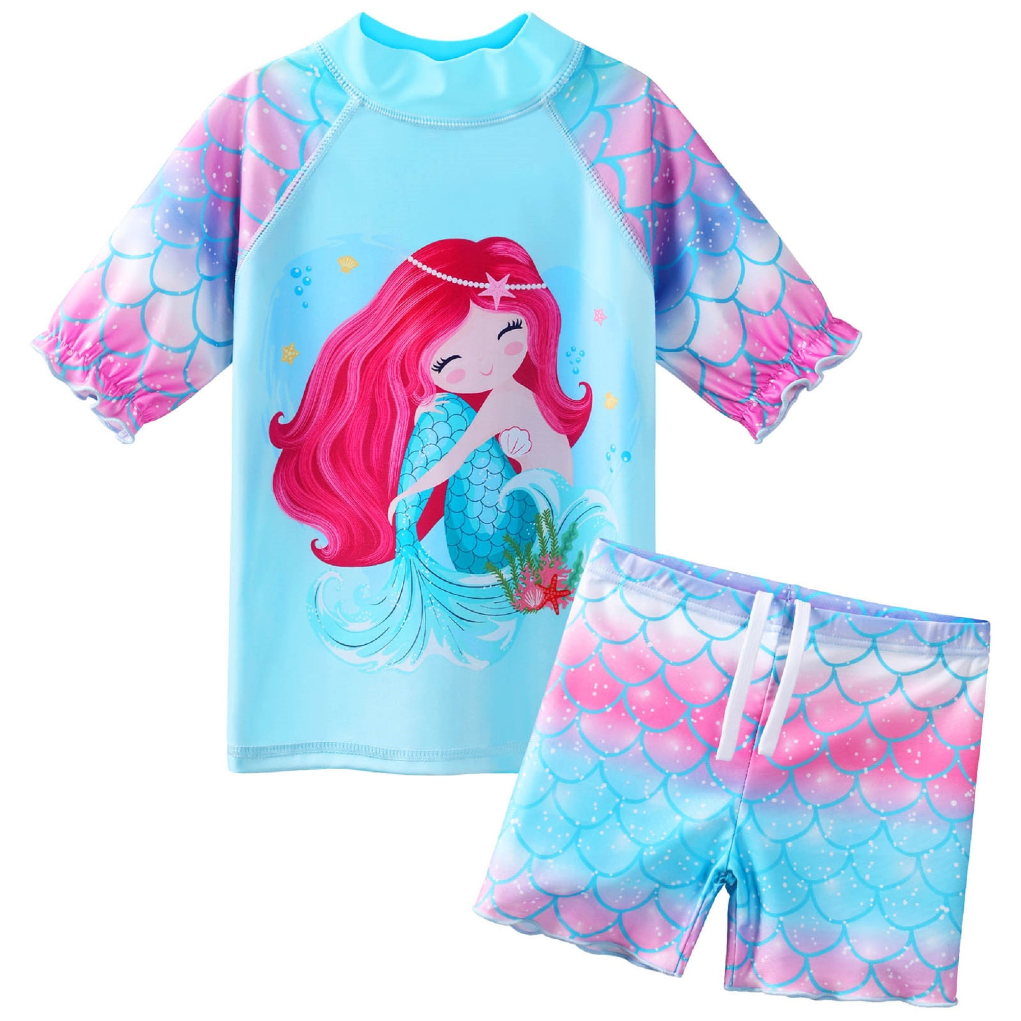 BAOHULU Girls Swimsuit UPF 50+ Swimwear Two Pieces Bathing Suit 3-11 ...