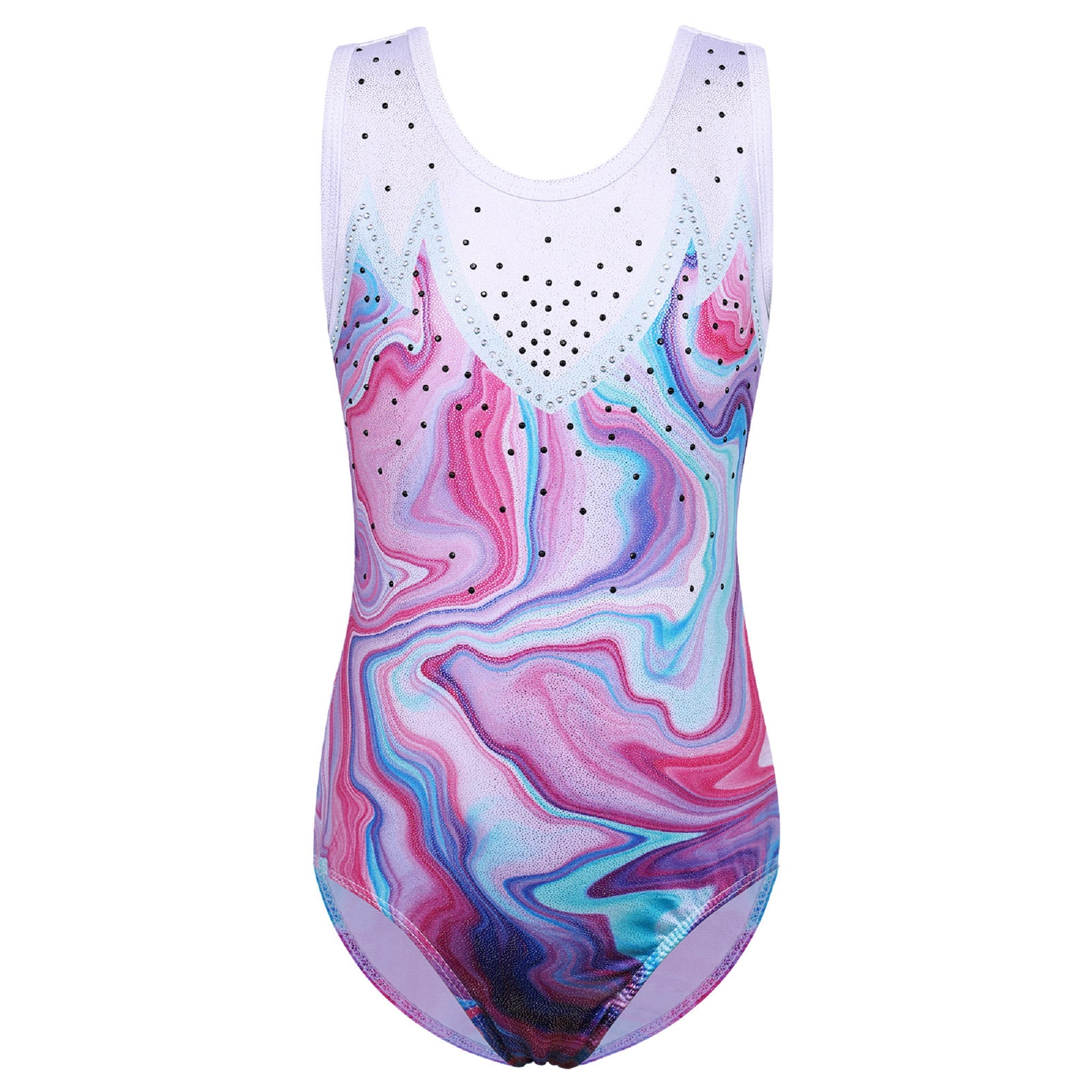 BAOHULU Gymnastics Leotards for Girls Sparkle Dancewear Purple Ballet ...