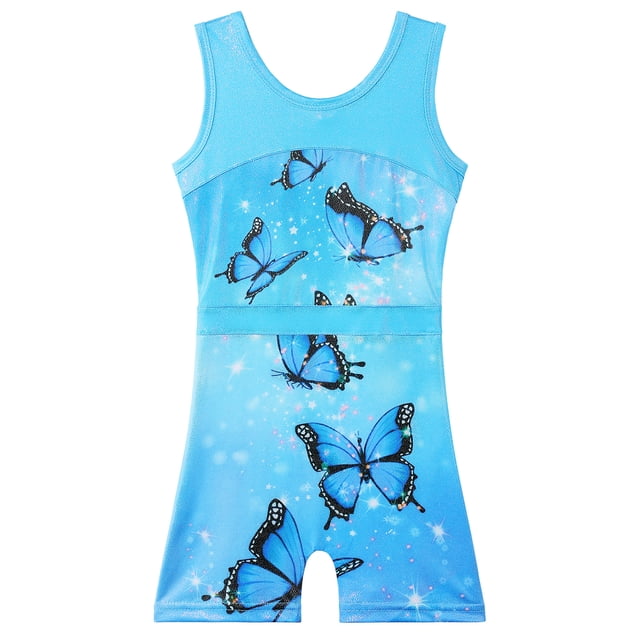 BAOHULU Gymnastics Leotards for Girls Unitard Kids Short Tank Biketard ...