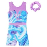 BAOHULU Girls Gymnastics Leotard with Shorts, Rhinestones, U Collar ...