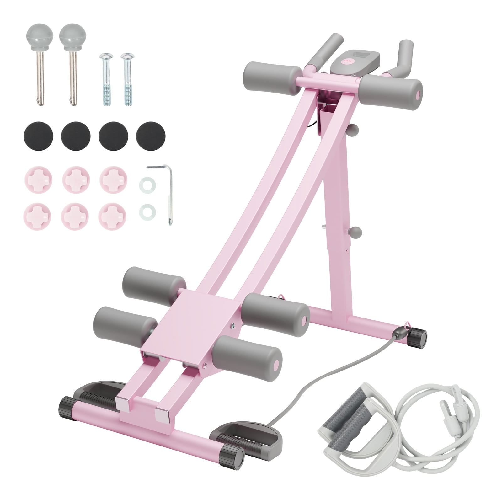 BAOKALER Adjustable Height Monorail Ab Machine–Foldable Home Core ...